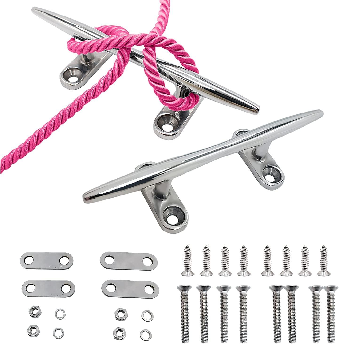 Yanyu 2 Pack 8 Boat Deck Cleat Marine Stainless Steel 316 Open Base ...