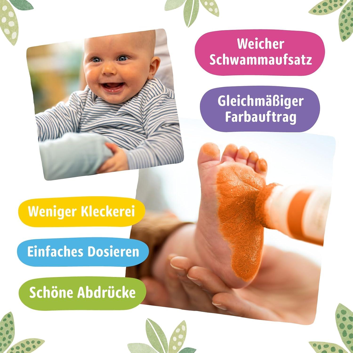Mini Plant Organic Baby Impression Set - Handprint & Footprint Kit for ...