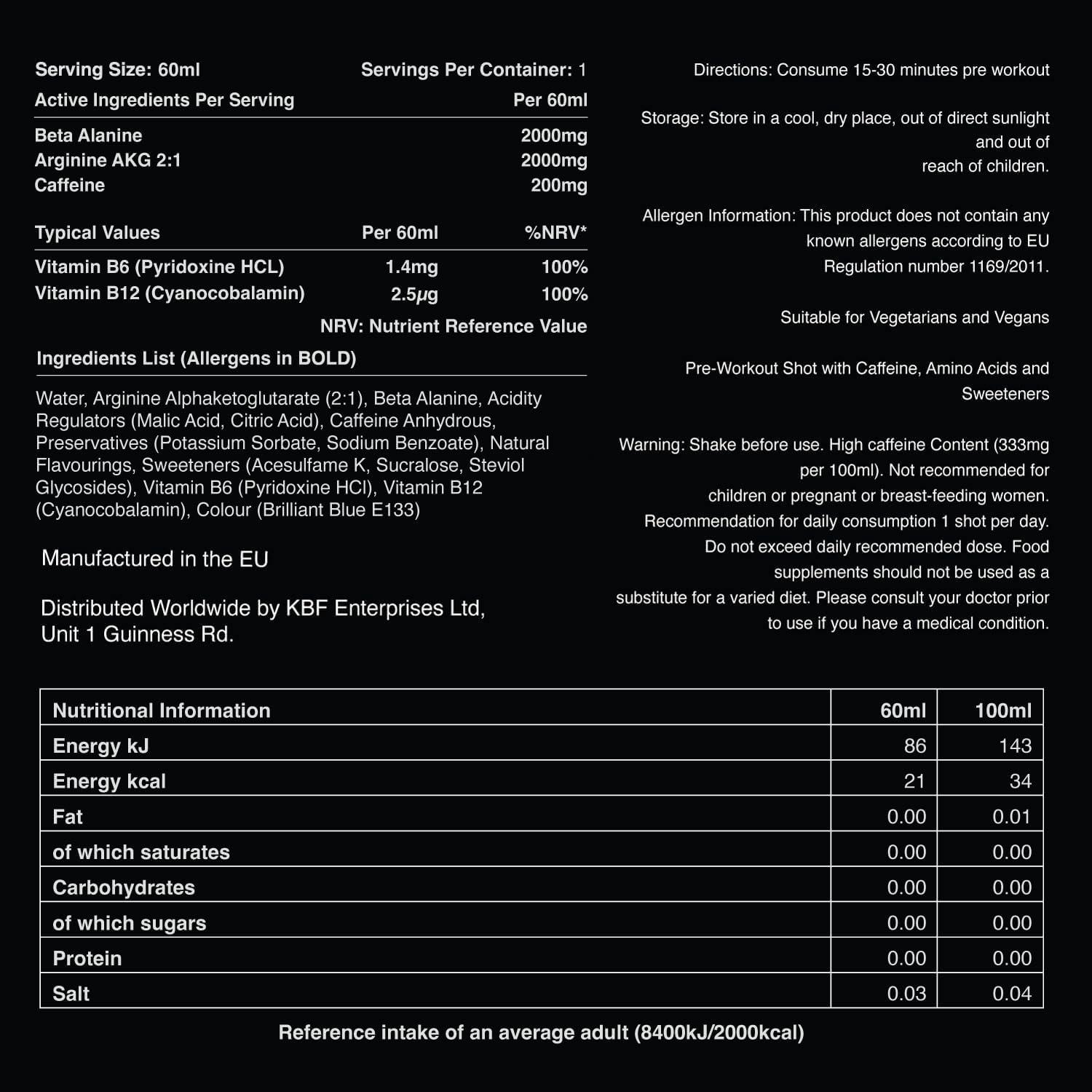 Warrior RAGE ENERGY SHOT 12-Pack - Pre Workout Drink with 200mg Caffeine, Natural Flavorings ...