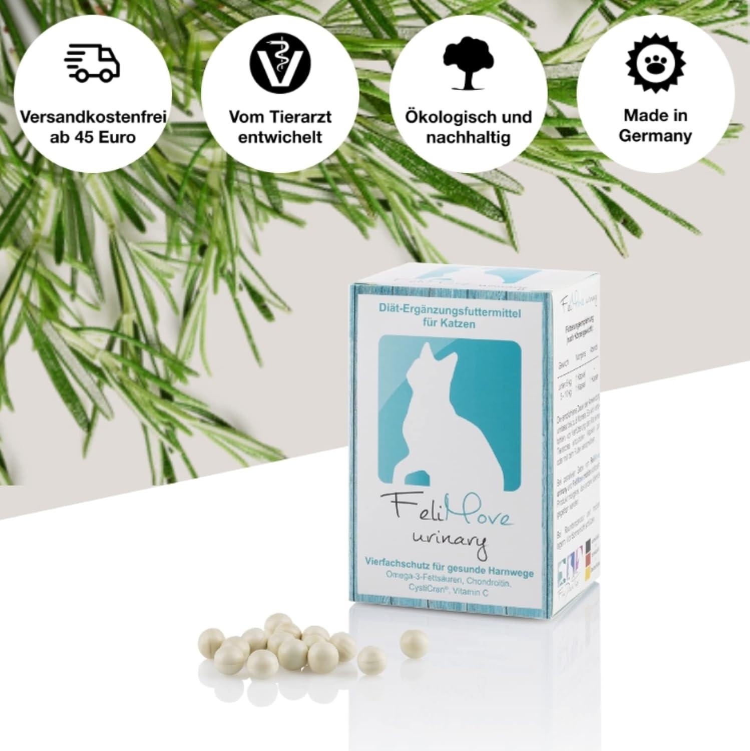 Felimove Urinary for Cats - 100 Capsules | Struvite FUS FLUTD ...