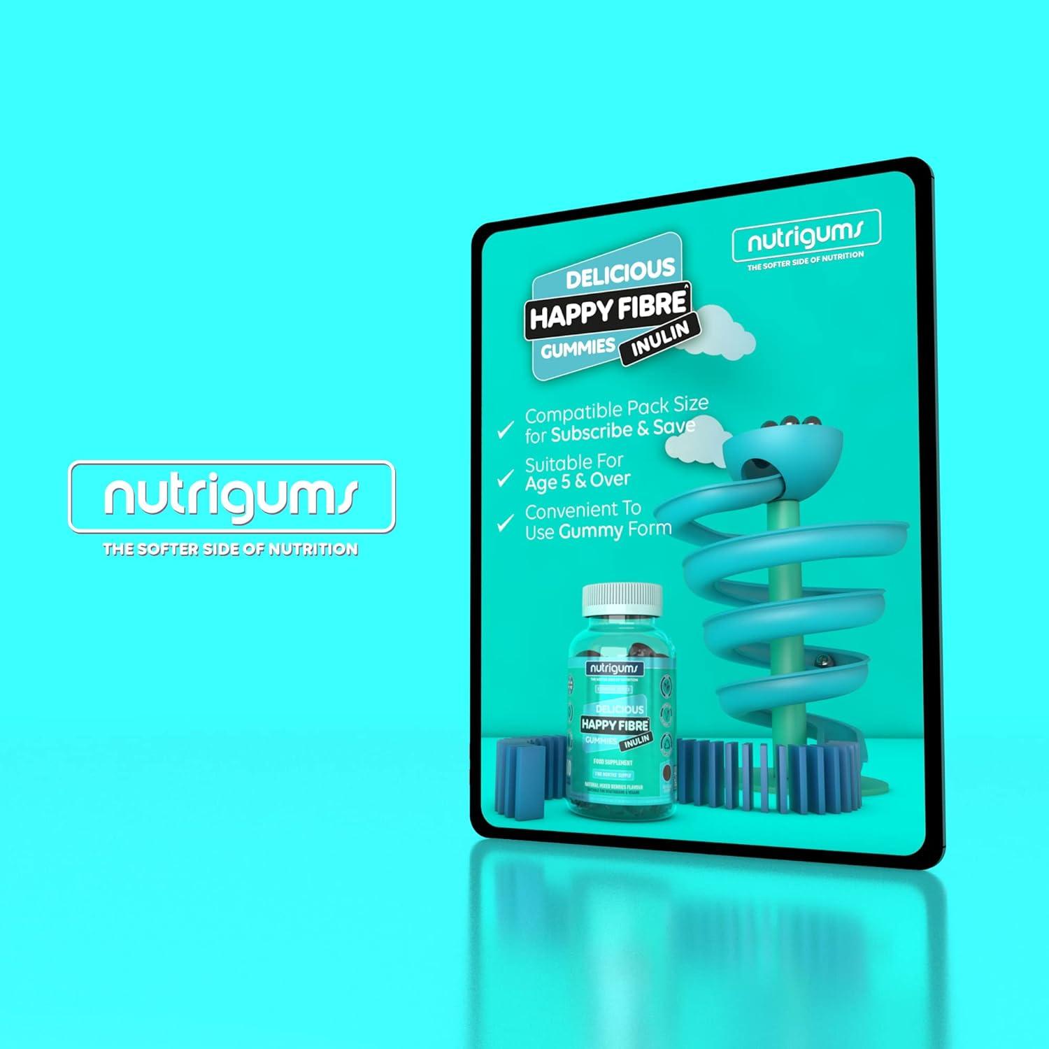 Happy Fibre Inulin Prebiotic Gummy | Mixed Berry Flavor - 60 Vegan ...