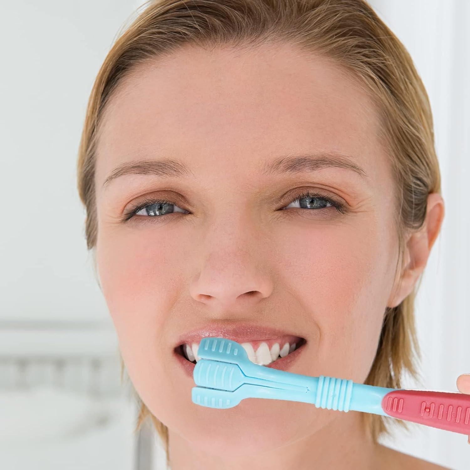 2Pcs 3 Sided Autism Toothbrush - Large Angle Soft Bristles for Complete ...