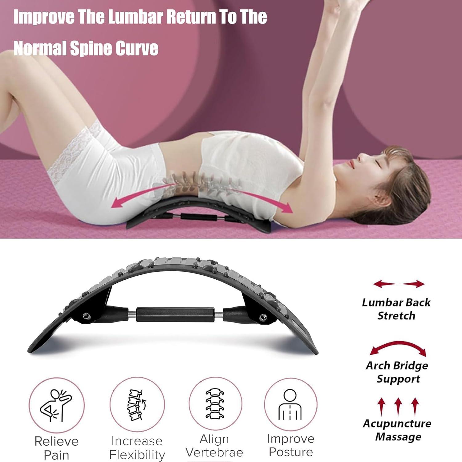 Alouweekuky Back Extension Trainer | Rotary Adjustment Back Stretcher ...