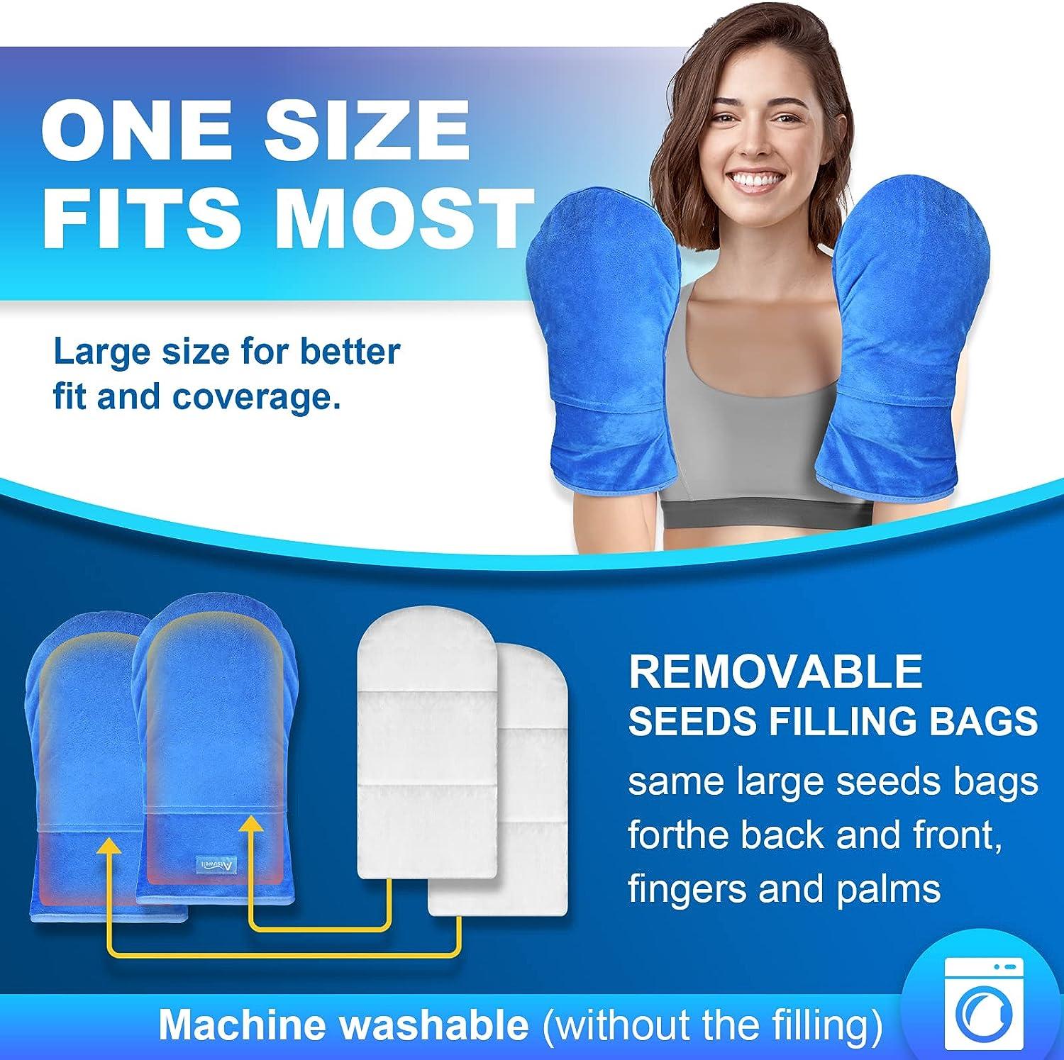 Atsuwell Heated Gloves for Arthritis Hands Warmer Mittens Microwavable ...