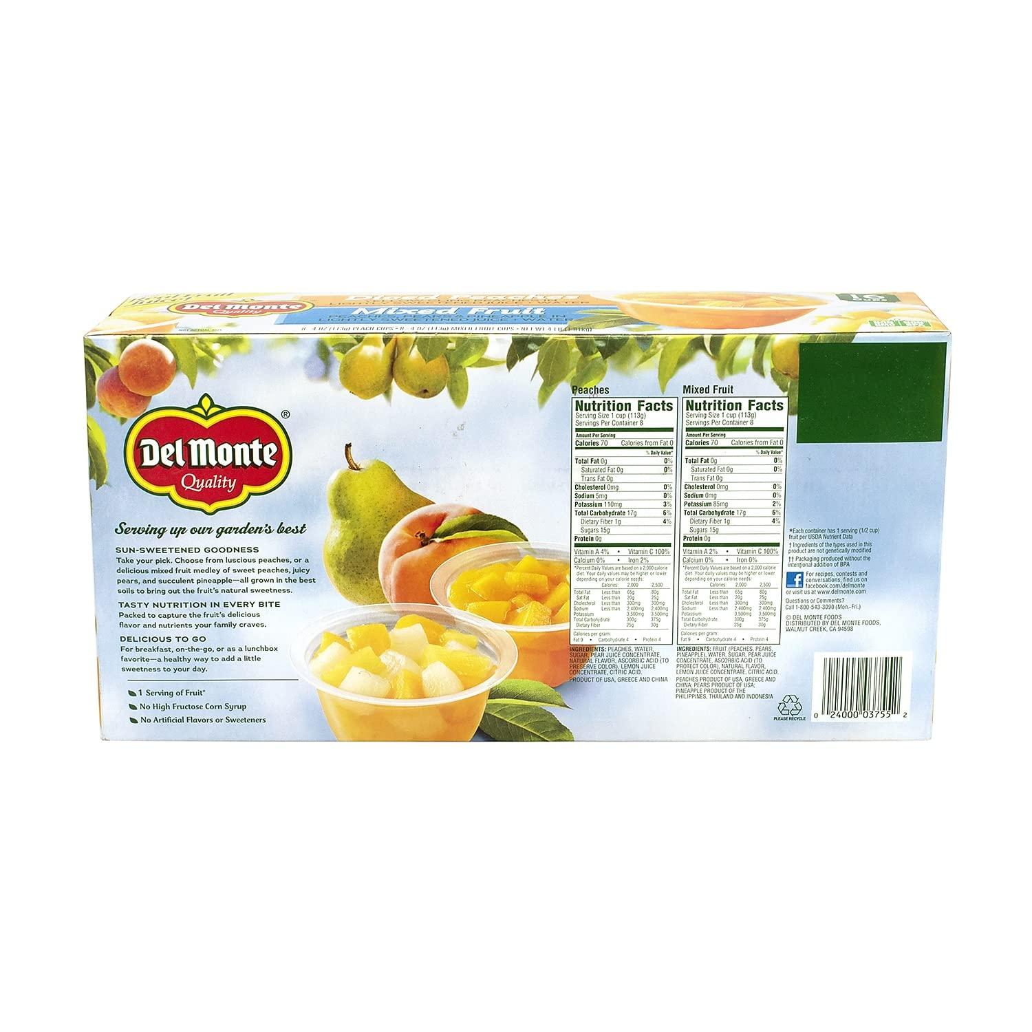Del Monte Fruit Cups Variety - 16/4 Oz. Cups