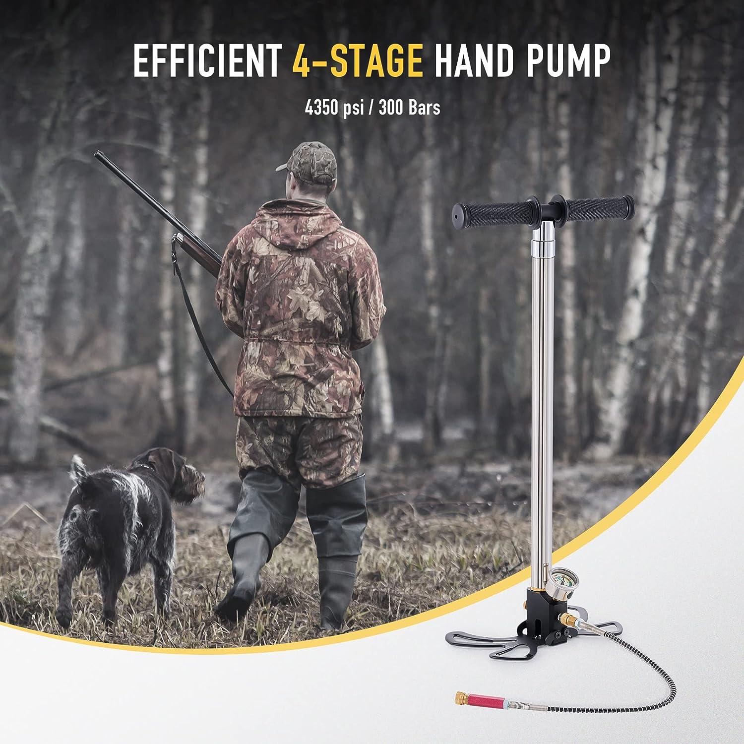 HIRAM 4 Stage PCP Hand Pump | Portable High Pressure Air Compressor for ...