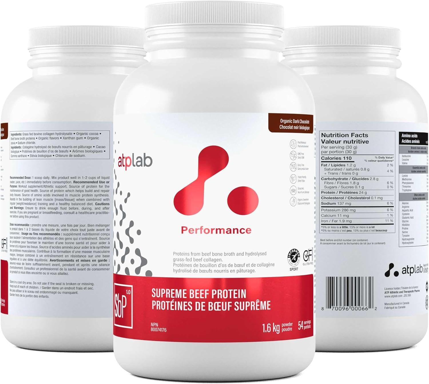 ATP LAB - ATP Supreme Beef Protein Powder Grass Fed 1.6 kg (Chocolate ...