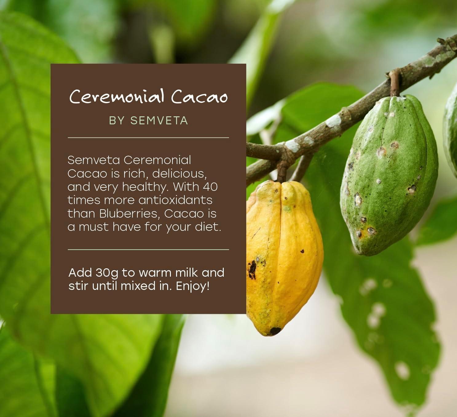 Organic Ceremonial Cacao 1KG - Peruvian Chuncho Bean Paste for ...