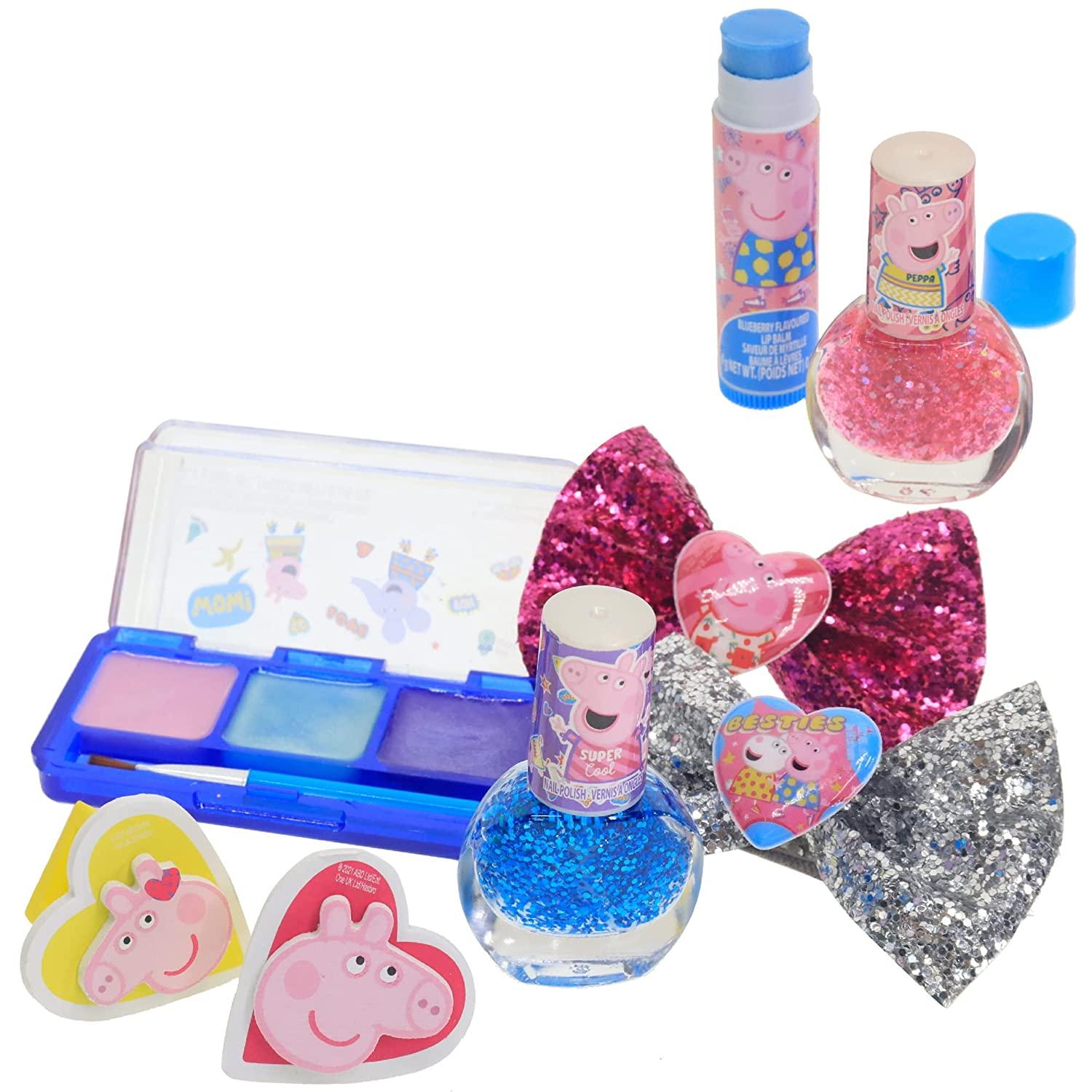 Peppa Pig Townley Girl Backpack Makeup Set for Kids - Lip Gloss, Nail ...