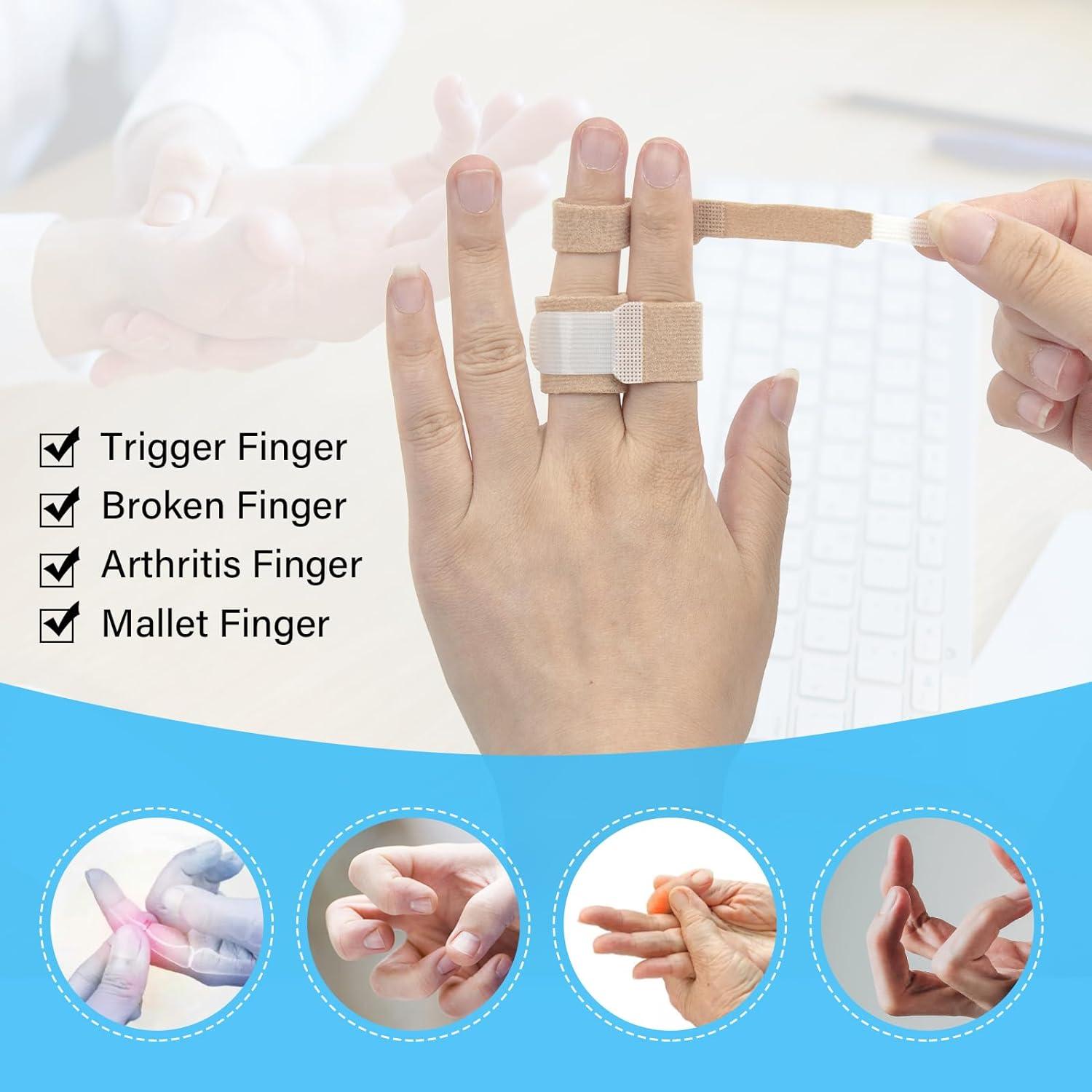 10Pcs Finger Splints for Mallet, Curled and Broken Fingers - Medically ...