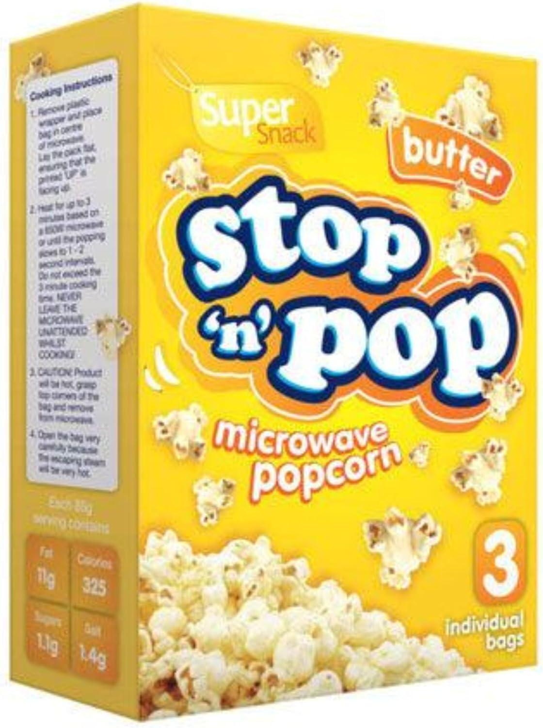 Stop N Pop Microwave Popcorn Butter Popcorn Salted Popcorn and Sweet ...