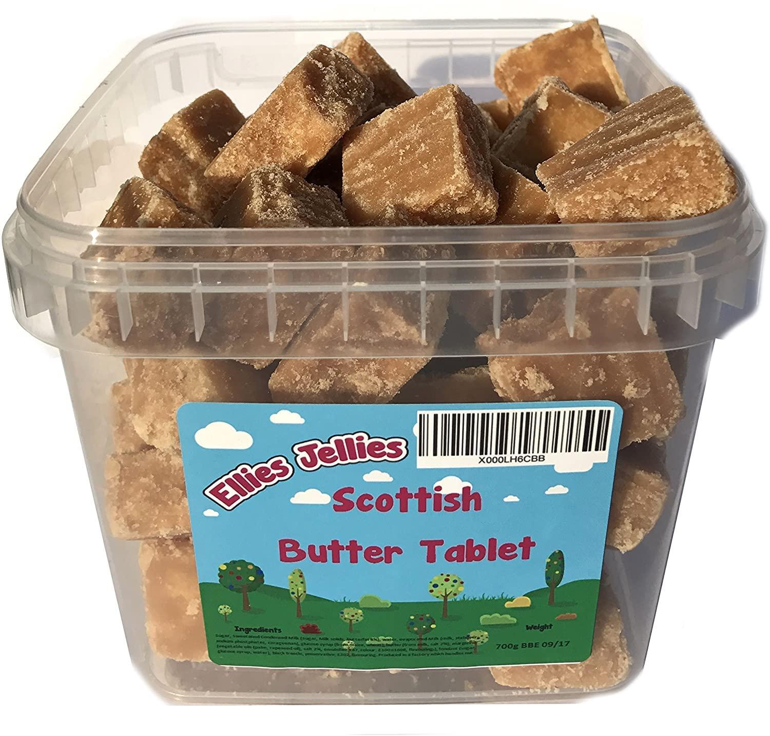 Ellies Jellies Scottish Butter Tablet 700g Square Tub | Buy Now with ...