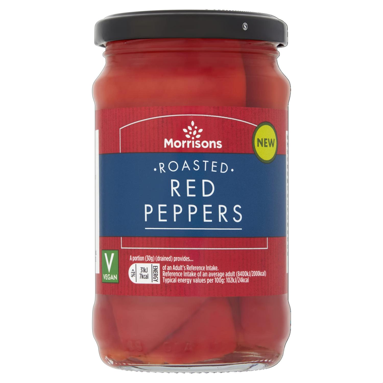 Morrisons Roasted Red Peppers 295g | Buy Now with Express International ...