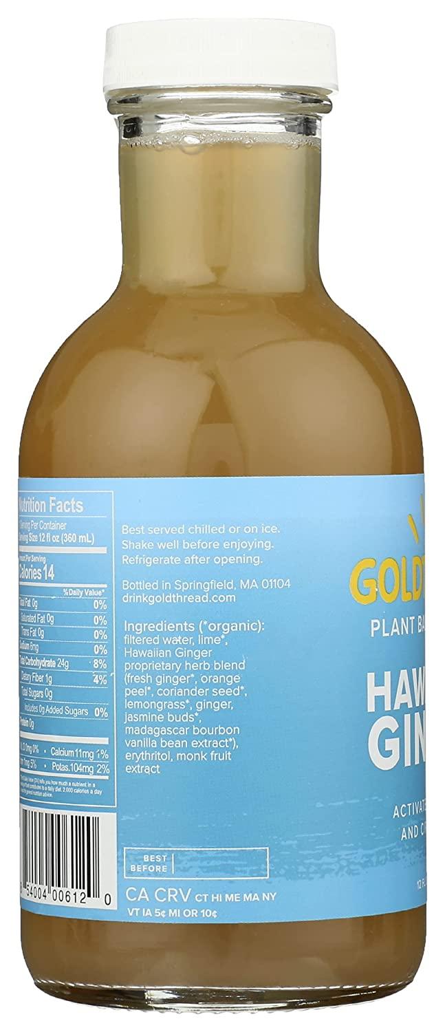 Goldthread Herbs, Elixir Herbal Hawaiian Ginger, 12 Ounce