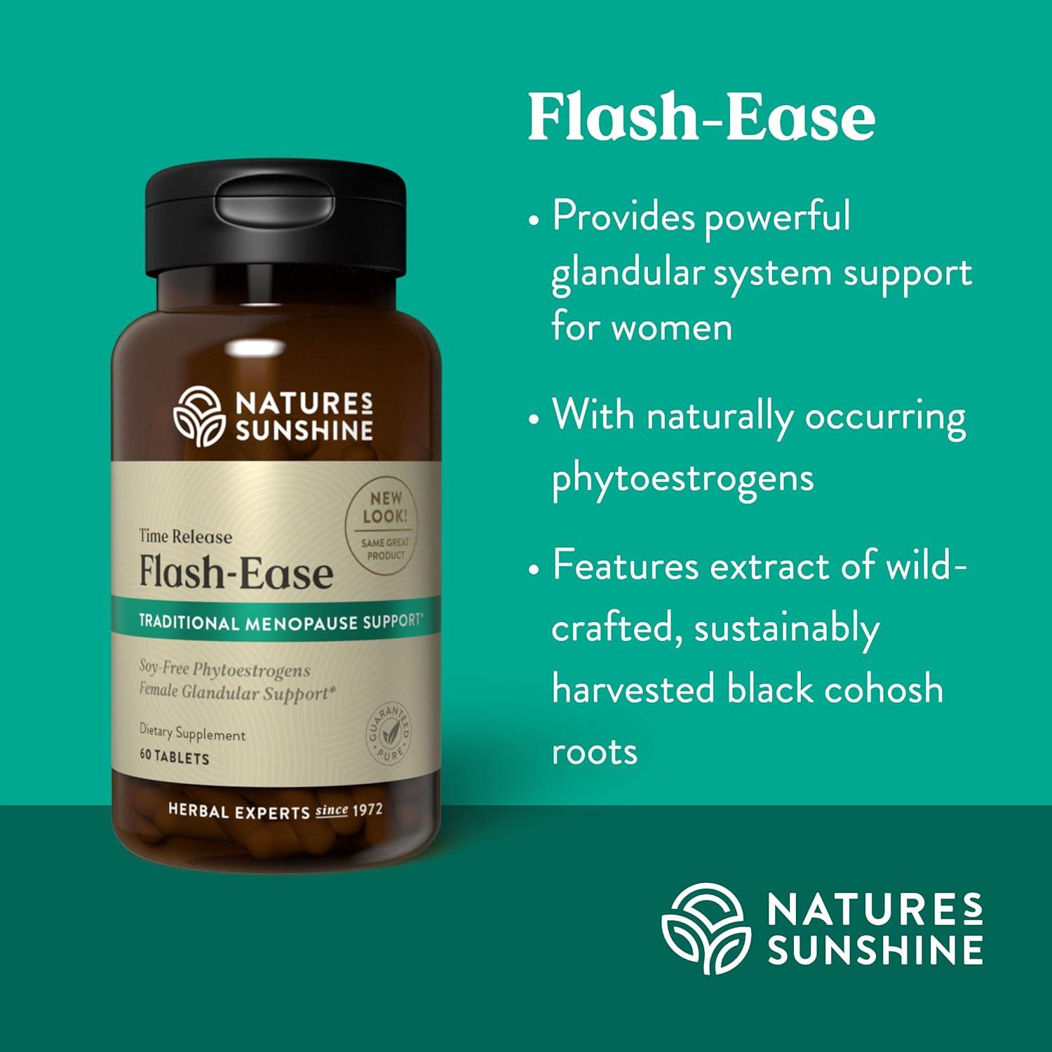Nature's Sunshine Flash Ease TR 60 Tablets - Menopause Relief ...