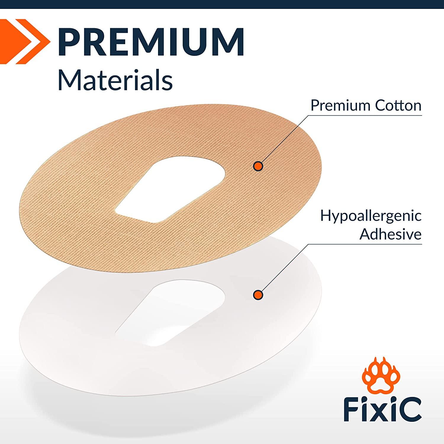 FixiC G6 Adhesive Patches - 25 Pack Premium Waterproof Pre-Cut Back ...