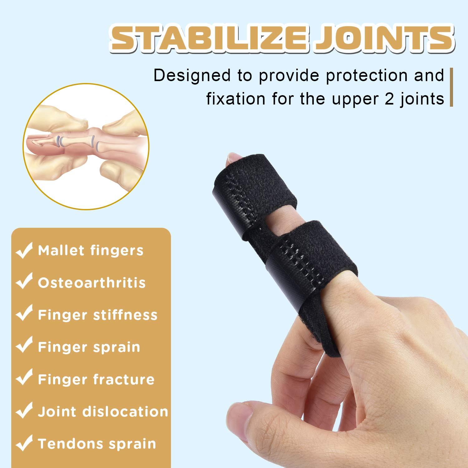 Sopito Finger Rails - 2 Pieces with 6 Nylon Sleeves for Broken Finger ...
