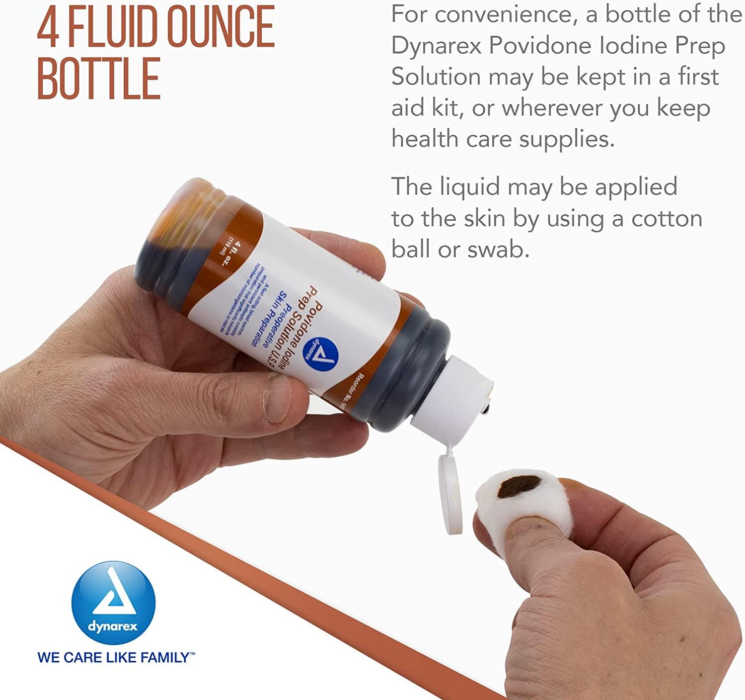 Dynarex Povidone-Iodine Prep Solution 10% Antiseptic 4 fl. oz. - Surgical Site Preparation | Buy ...