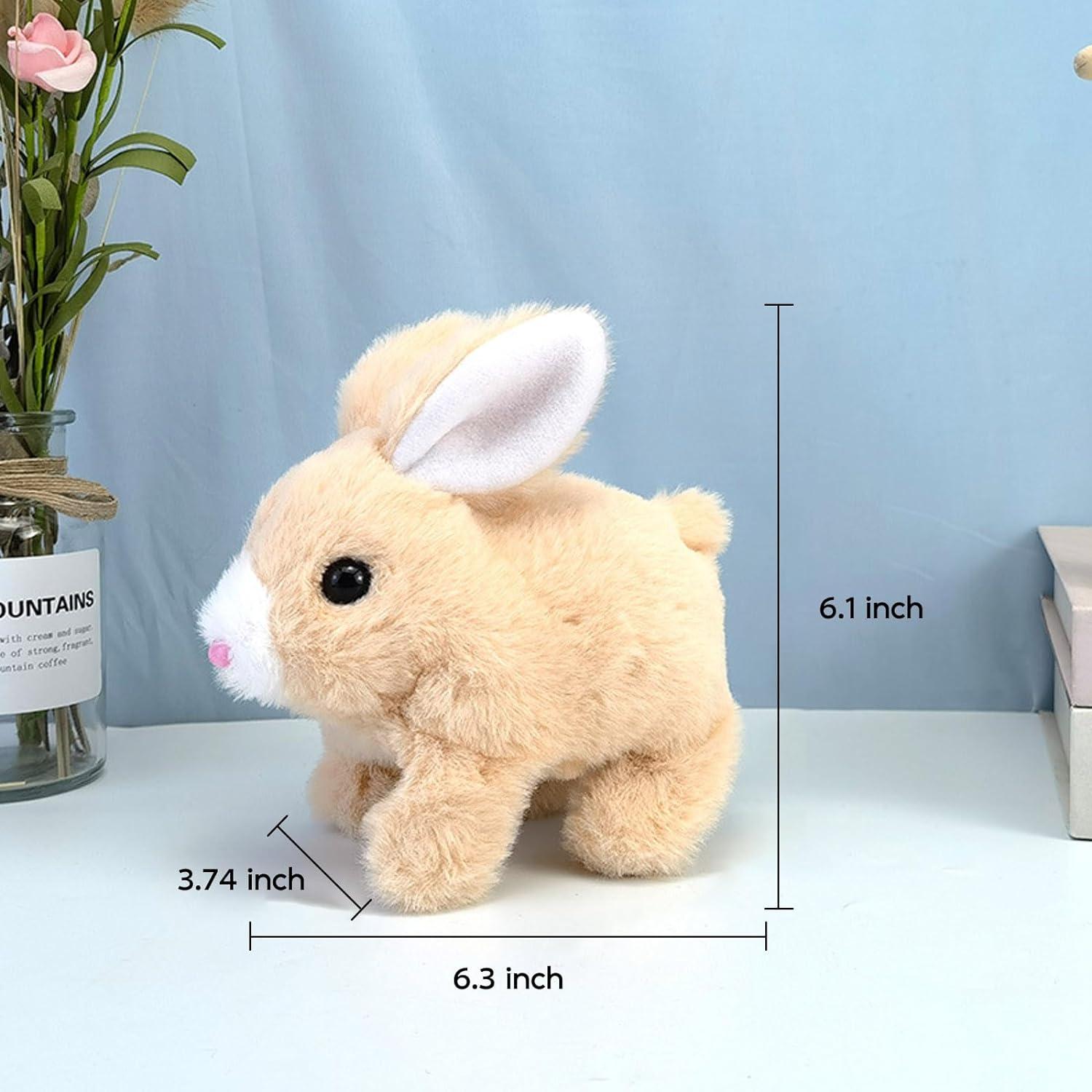 Woeau Rabbit Toy for Kids - Interactive Plush Bunny with Carrot, Sounds ...