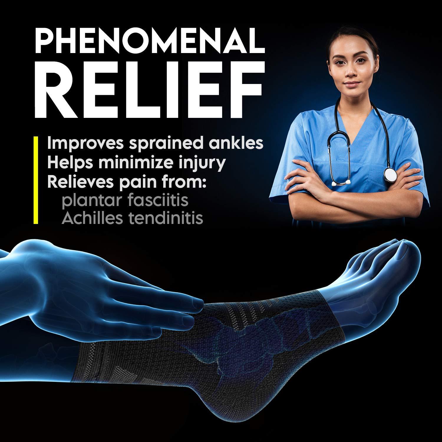 LANGOVTM Ankle Brace Support for Men & Women (Pair) - Compression ...