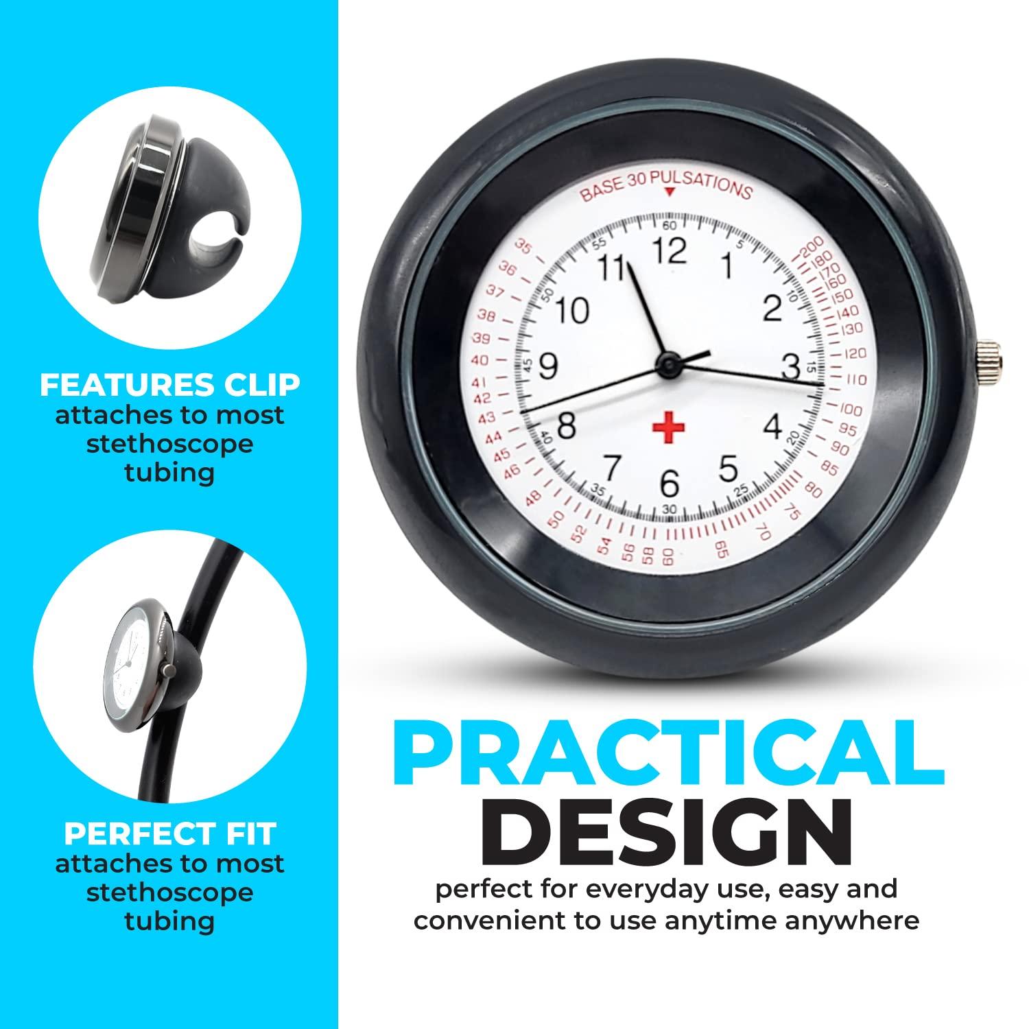 Nurse Stethoscope Watch - Lightweight Metal Frame Attaches to ...