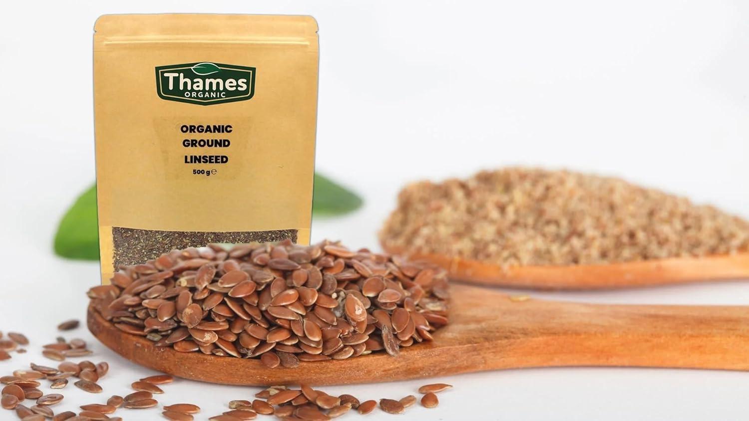 Thames Organic Golden 500g Ground Linseed | Flaxseed - Certified ...