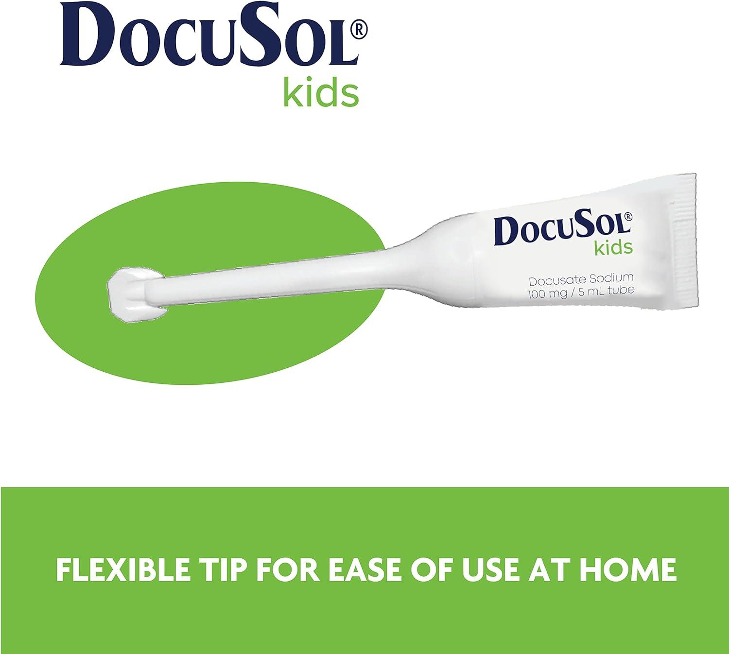 Docusol Kid's Mini Enema 100mg for Constipation Relief - 5 Count Pack ...