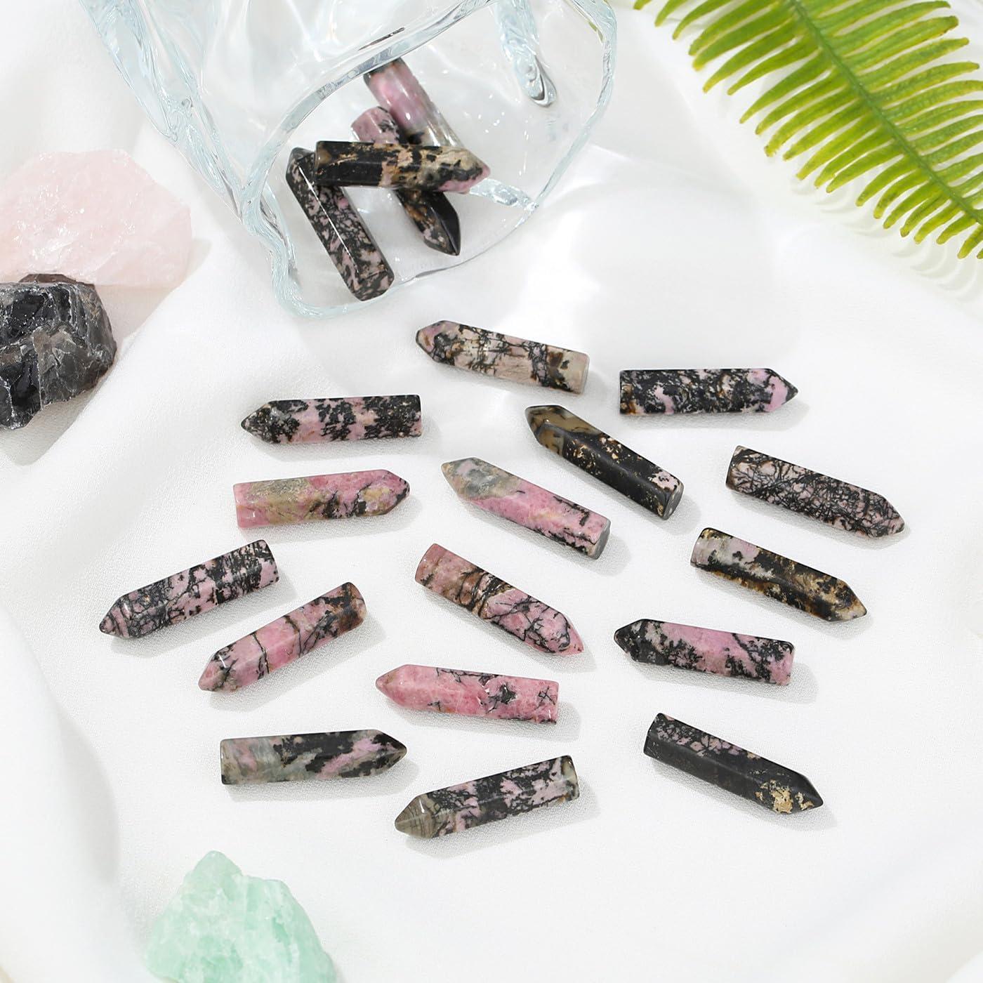MAIBAOTA Rhodonite Healing Crystals Gifts Wands Hexagonal Pointed ...