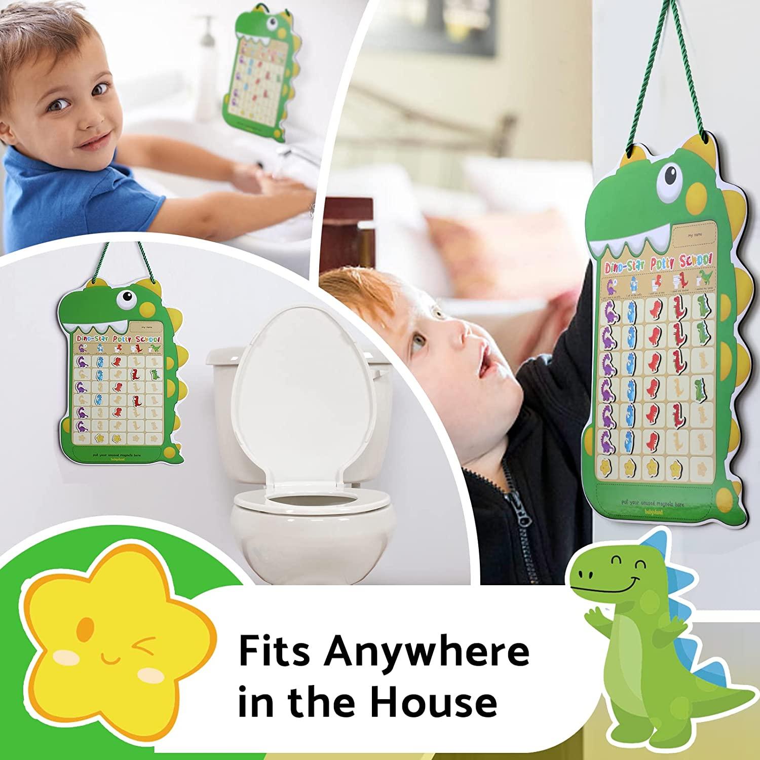 Potty Training Chart for Toddlers - Dinosaur Theme with 35 Reusable ...