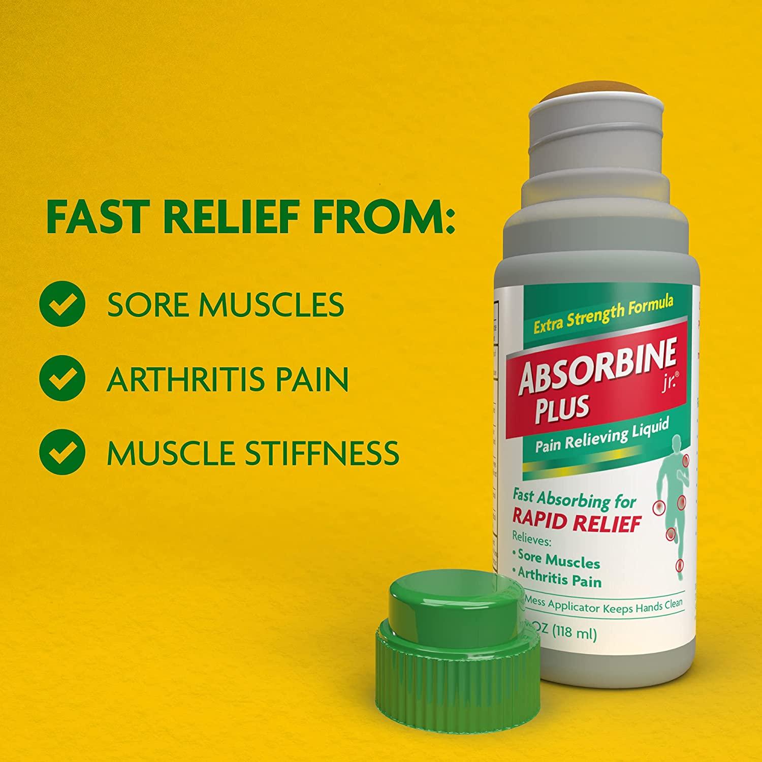Absorbine Jr. Pain Relieving Liquid with Menthol - 4 fl oz - Muscle ...