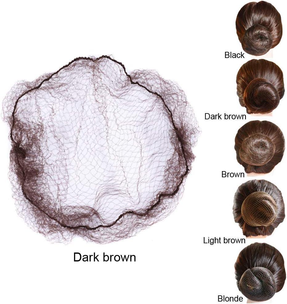 50 Pieces Invisible Hair Nets for Buns Elastic Hair Mesh Hair Buns ...