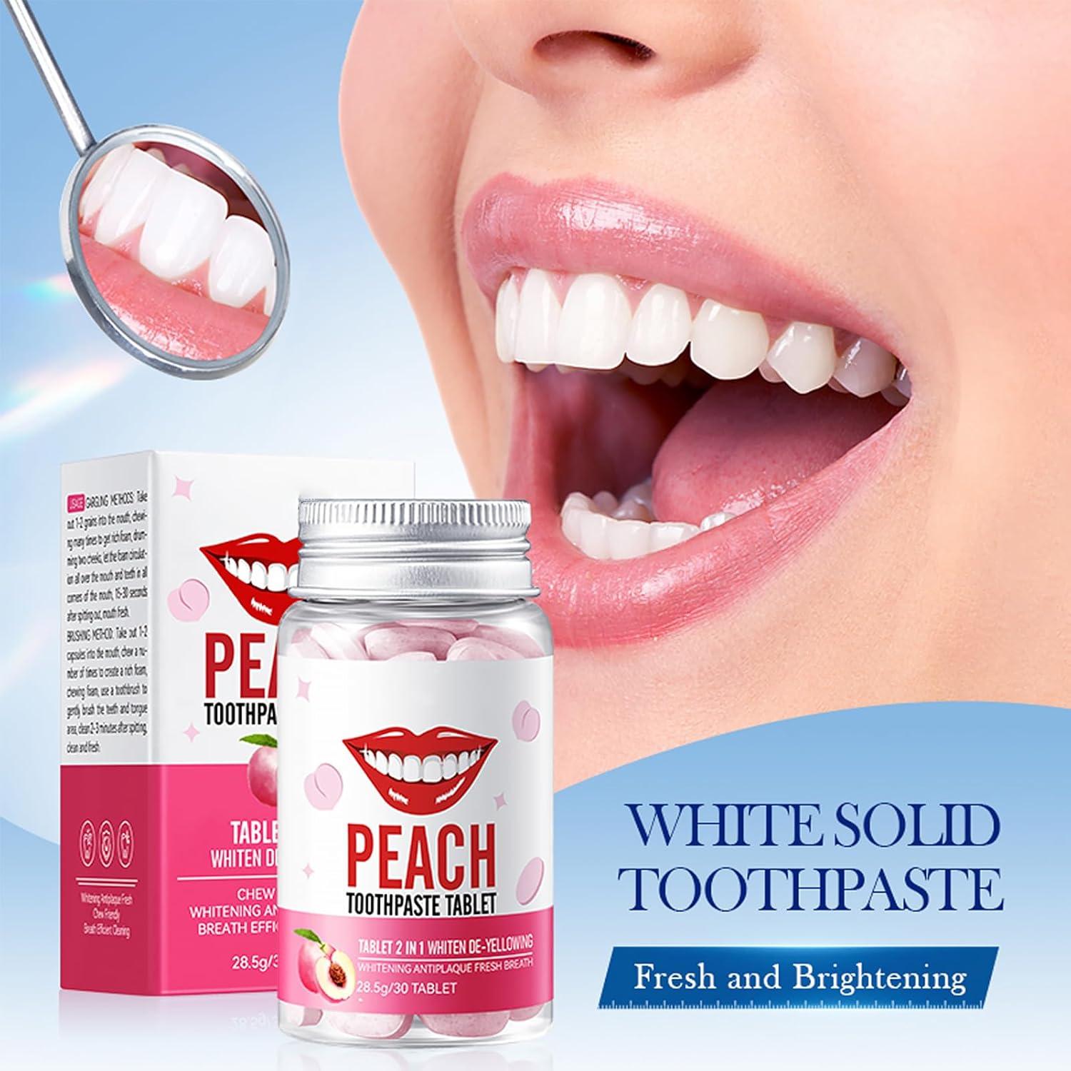 30 PCs Chewable Toothpaste Tablets & 20 PCs Fruity Mouthwash - Natural ...