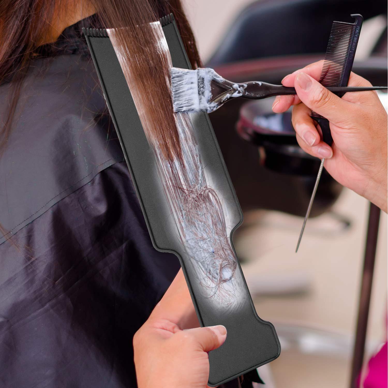 4-Piece Balayage Highlighting Board Set with Hair Dye Paddle Brush ...