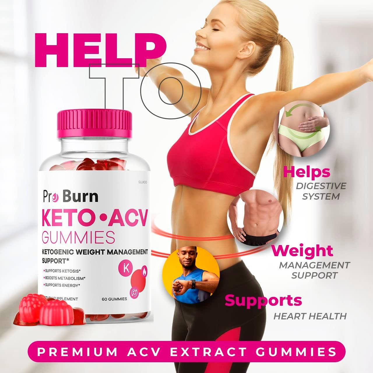 2 Pack Pro Burn Keto & ACV Gummies - 60 Day Supply | Pro Burn Plus ACV | Natural Weight Loss ...