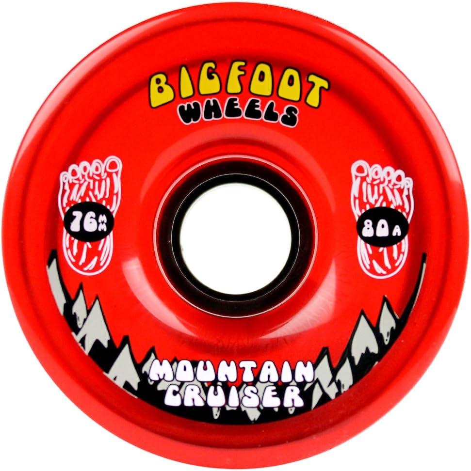 Bigfoot Longboard Wheels 76mm 80A SHR Mountain Cruisers Translucent Red ...