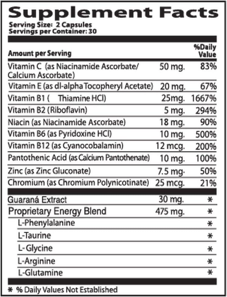 Neurobion Energy High Potency Dietary Supplement with Amino Acids and B ...
