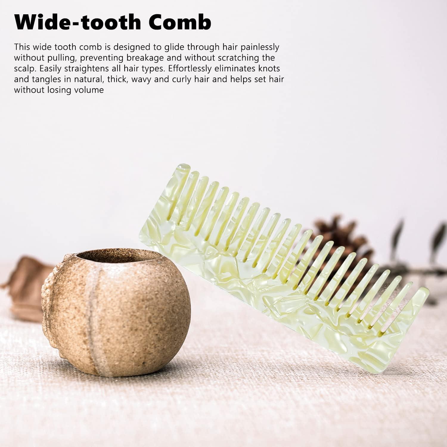 ALLY-MAGIC Wide Tooth Detangling Comb for Curly Hair - No Handle ...