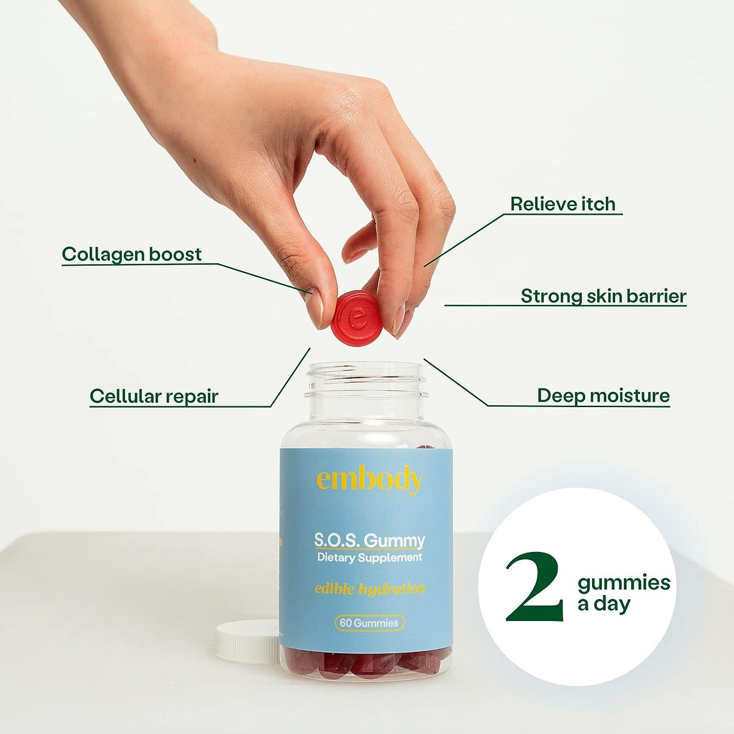 Embody 60 Multivitamin SOS Gummy | Vitamin D Supplement for Healthy ...