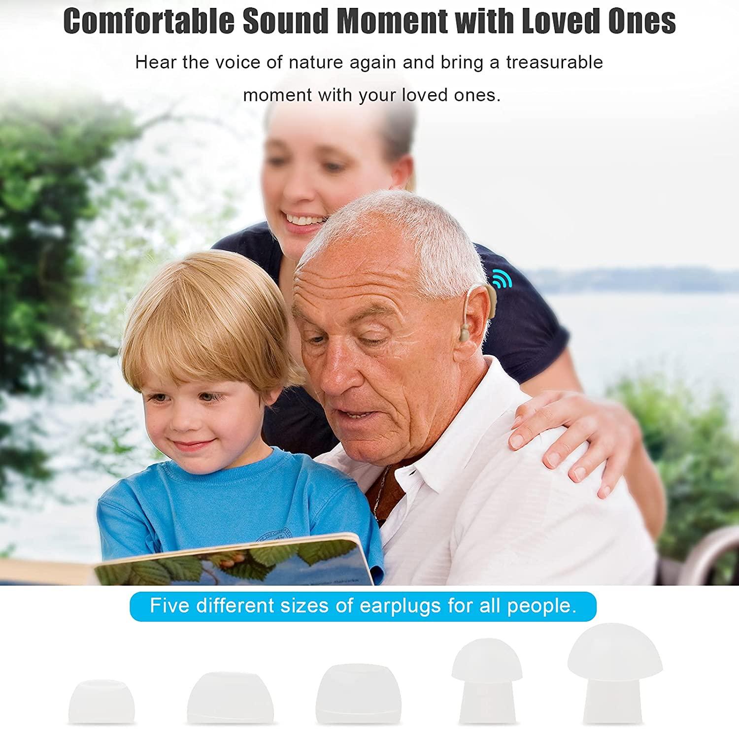 Rechargeable BTE Hearing Aids for Seniors - Noise Cancelling Ear ...