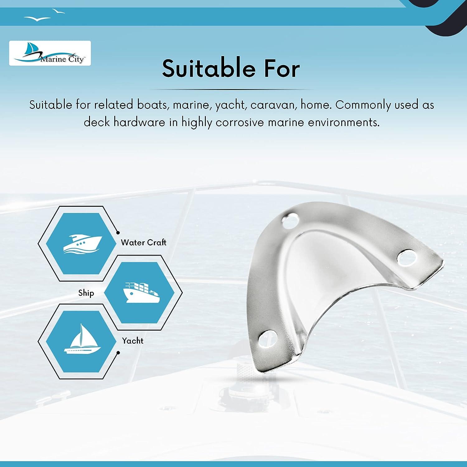 MARINE CITY Stainless Steel Midget Clam Shell Vent Wire Cable Cover ...