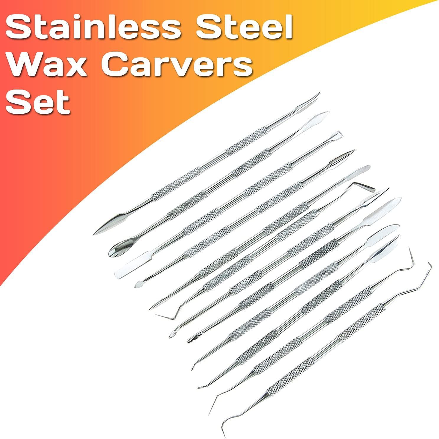 Stainless Steel Wax Carvers Set - Set of 12 Tools for Modeling, Sculpting, and Shaping Clay and ...