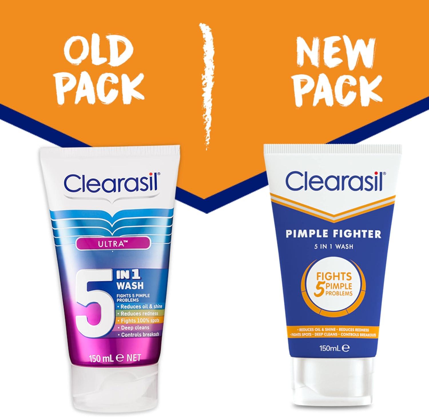 Clearasil 5-in-1 Ultra Wash 150ml: Gentle Cleanser for Clear and ...