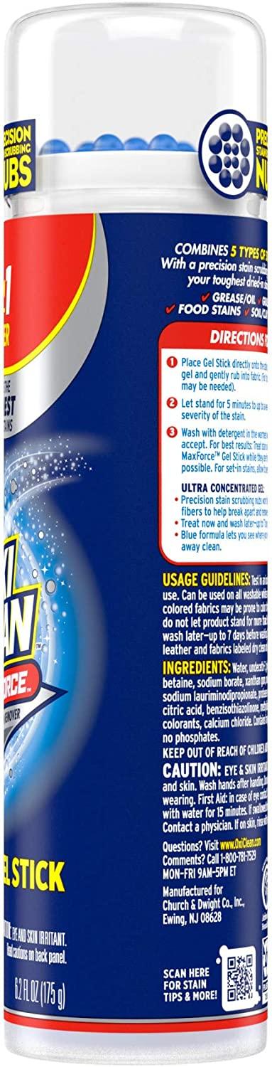 OxiClean Max Force Gel Stain Remover Stick 6.2 oz (Pack of 2 ...