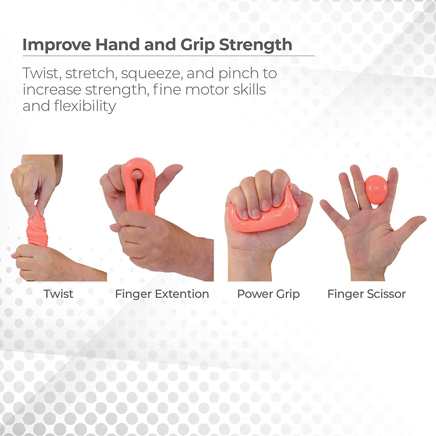 Sammons Preston Therapy Putty 4oz - Red Medium Soft | Hand Exerciser for Hand Rehabilitation ...