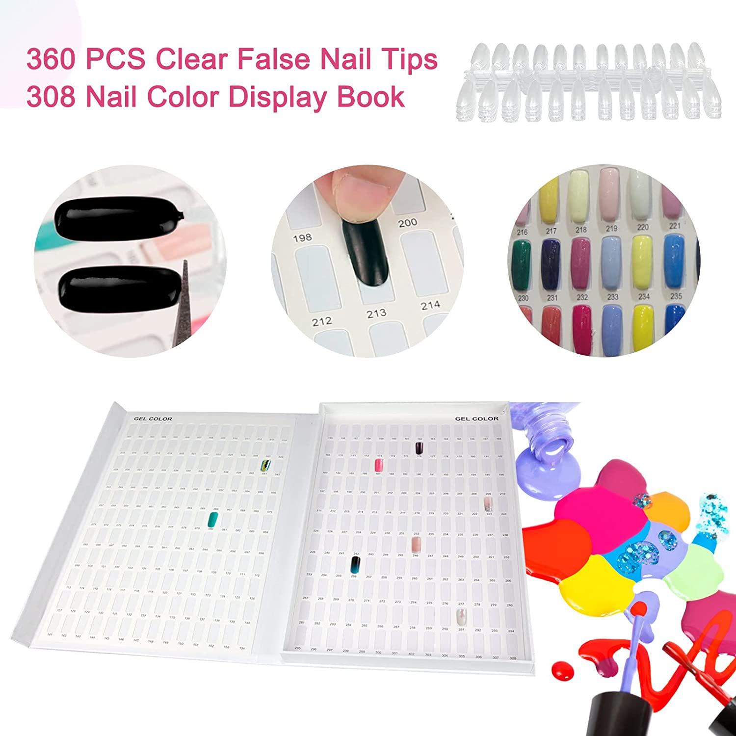 Nail Color Chart Display for Nail Salons & DIY Nail Art - UV Gel Polish ...