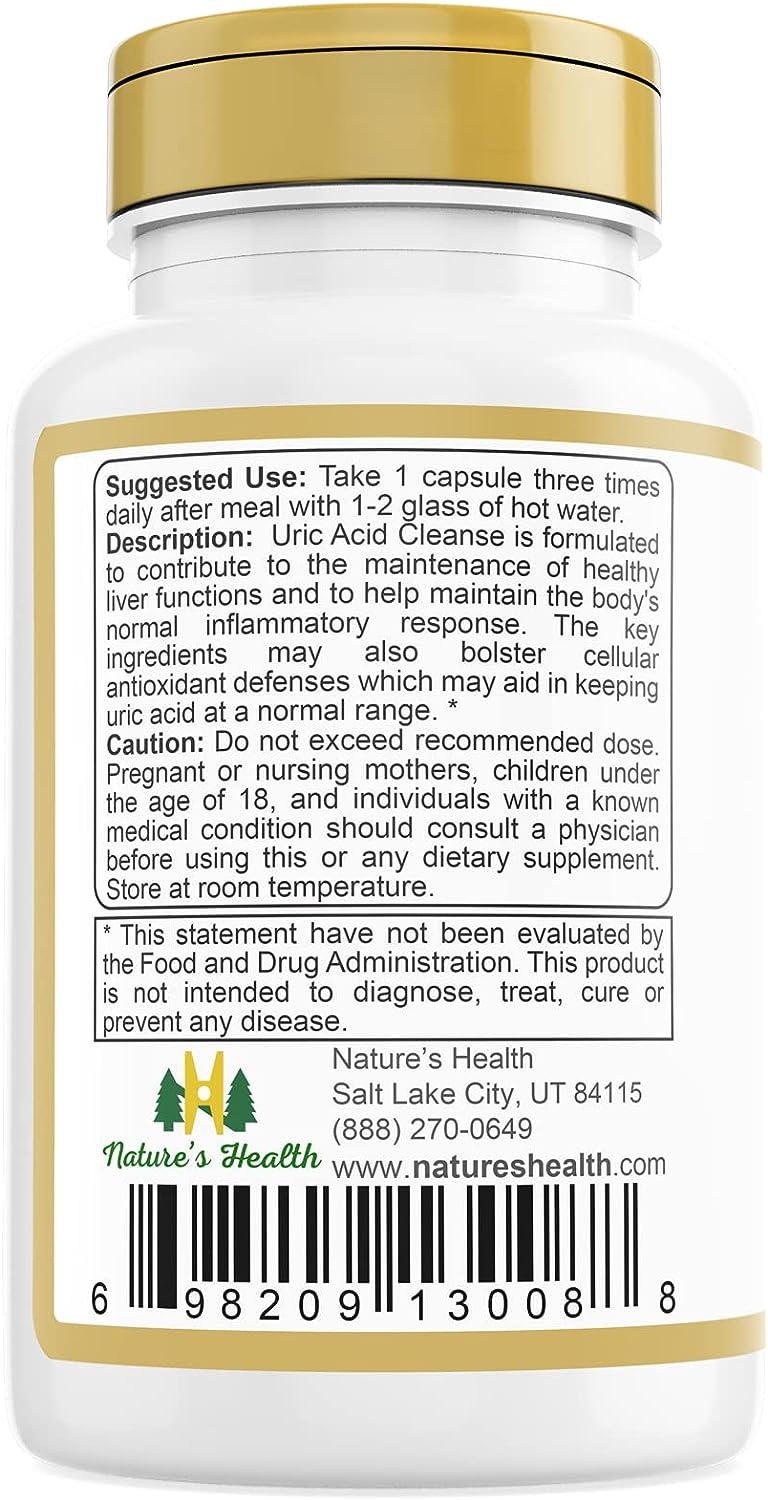 Nature's Health Uric Acid Cleanse - Gout Relief Supplement - 90 ...