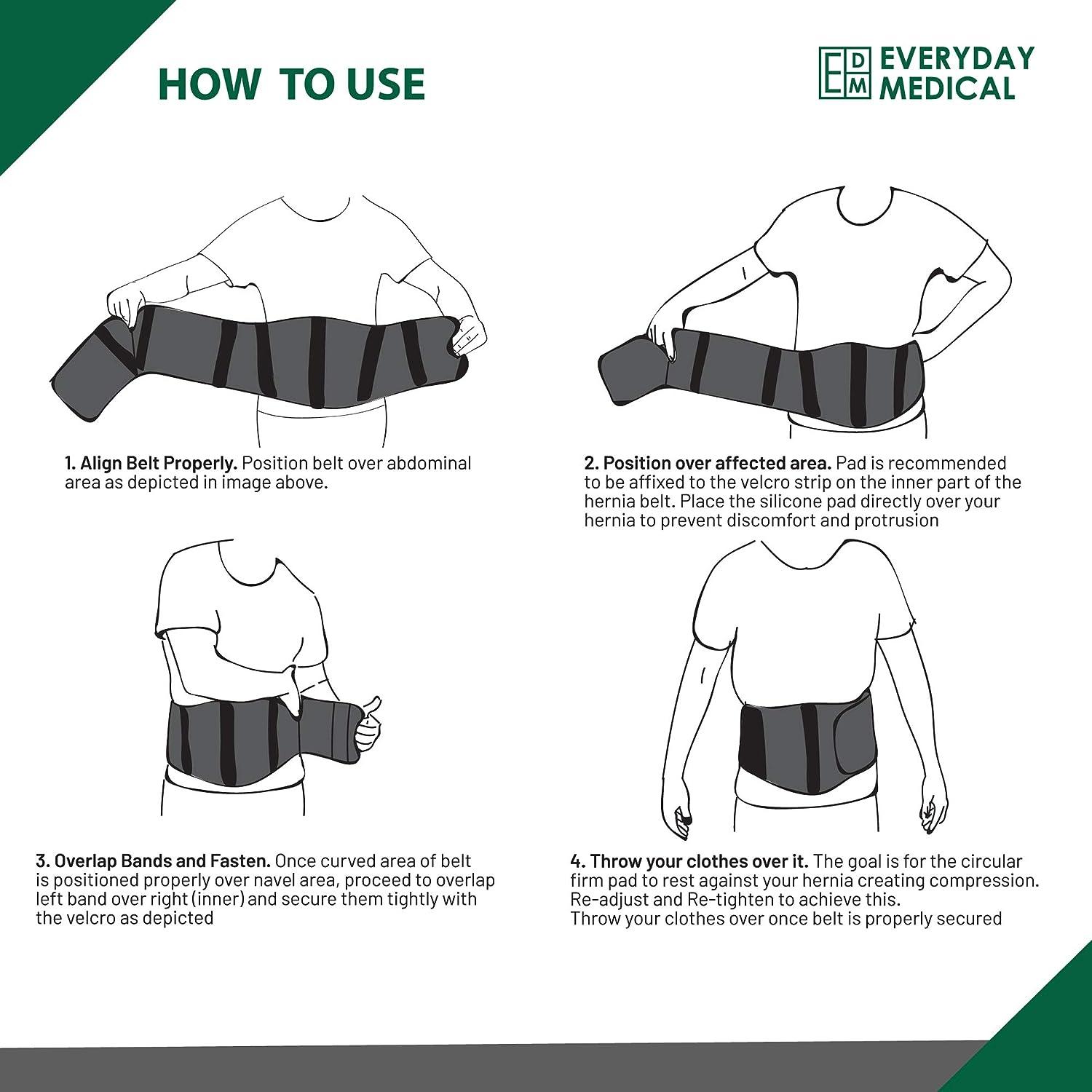 Ergonomic Umbilical Hernia Belt For Men And Women Large Xl 42 57 In