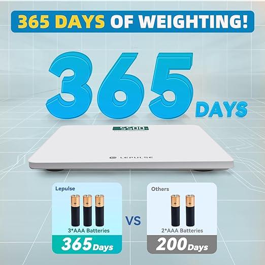Lepulse Scale for Body Weight 550 lb Digital Bathroom Smart Scales ...