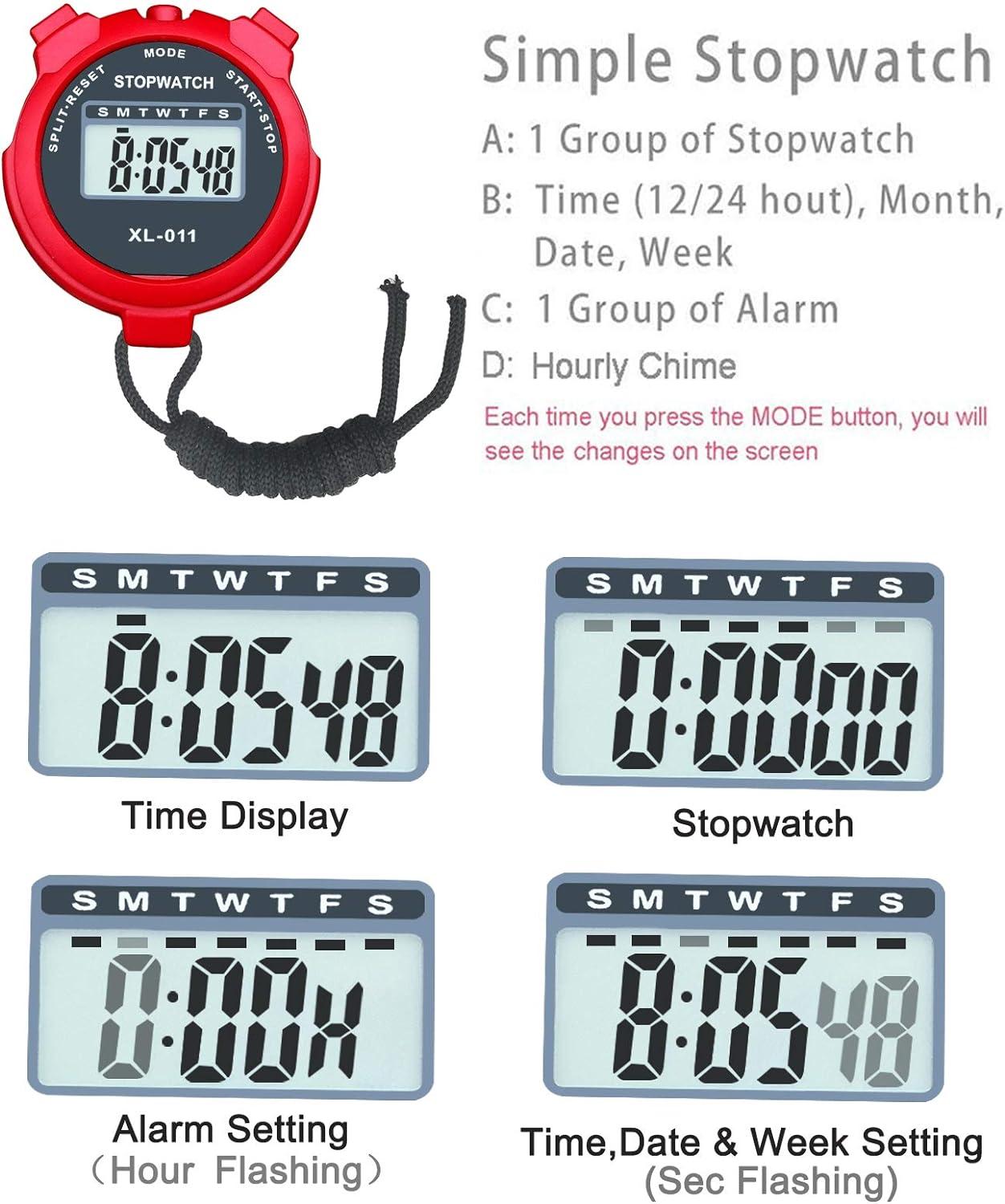 Large Screen Digital Stopwatch - Handheld Count Up Timer with Calendar Clock Function | Buy Now ...