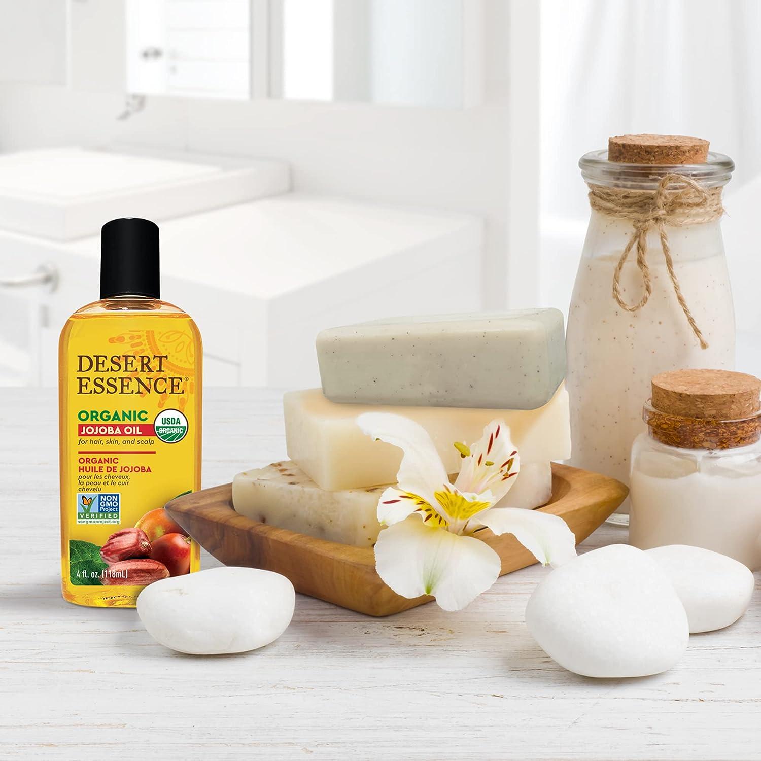 Desert Essence Jojoba Oil 4 Fl Oz - Moisturizer for Face, Skin & Hair ...